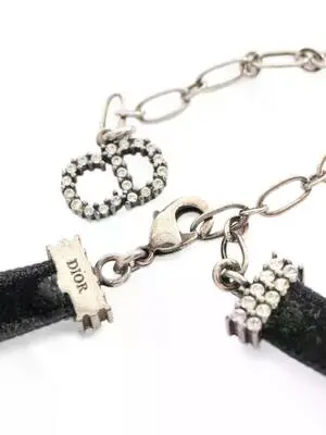 Dior J'adior Rhinestone Embellished Velvet Necklace