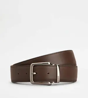 TOD'S Adjustable And Reversible Blet In Leather - Brown