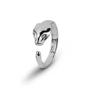 FREYA & THOR OF SWEDEN Lynx Ring Sterling Open End - Silver