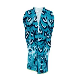 ESSIEN & EMRE Levem Merino Wool Knitted Pattern Scarf Jade - Green