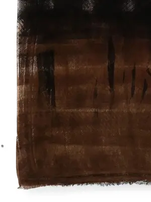 Avant Toi Scarf Lightweight Wool "landscape Light - Brown