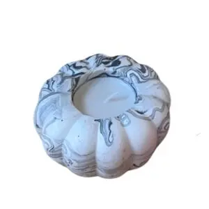 BY SHAX Pumpkin Tealight Holder - White