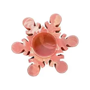 BY SHAX Large Snowflake Tealight Holder - Red