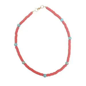 WAY TO CHIC Polymer With Jade Beads - Orange