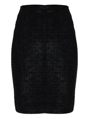 Balmain Monogram Midi Skirt