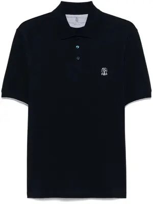 Brunello Cucinelli Logo Cotton Polo Shirt