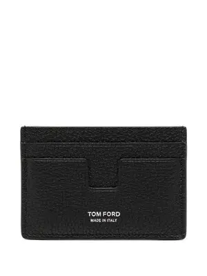 TOM FORD T-line Leather Card Case - Black
