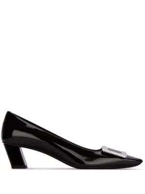 ROGER VIVIER Belle Vivier Patent Leather Pumps With Buckle Detail