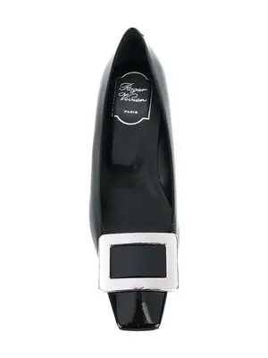 ROGER VIVIER Belle Vivier Patent Leather Pumps With Buckle Detail