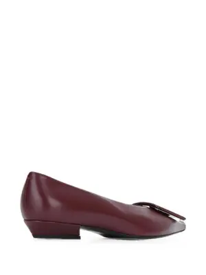ROGER VIVIER Pointy Covered Leather Ballet Flats