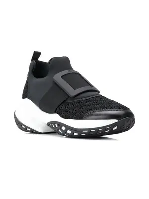 ROGER VIVIER Viv Run Sneakers With Branded Buckle - Black