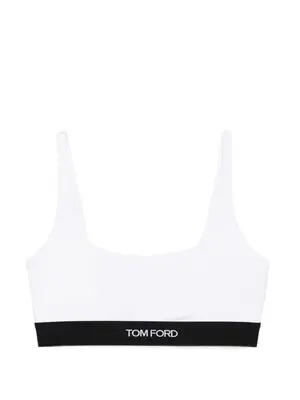 TOM FORD Logo Bralette Bra - White