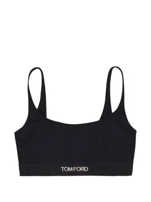 TOM FORD Logo Bralette Bra - Black