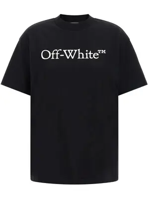 Off-White T-shirt Big Logo Bookish Regular - Black