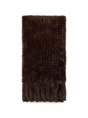 Pinko Gelso Scarf Tricot Aspect - Brown