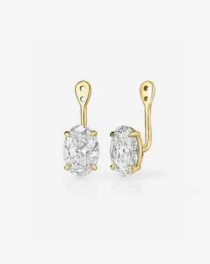 14k Gold Diamond Drop Earrings