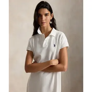 Ralph Lauren Cotton Mesh Polo Maxi Dress With Embroidered Pony