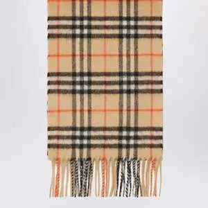 Burberry Cashmere Check Scarf - Beige