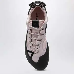 Loewe Grip Sneakers In Nylon And Suede - Pink