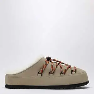 Prada Suede Clogs With Braided Laces