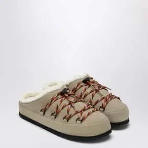 Prada Suede Clogs With Braided Laces