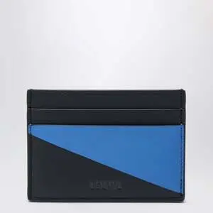 Loewe Navy Blue/sky Blue Flag Card Holder In Leather - Multicolor
