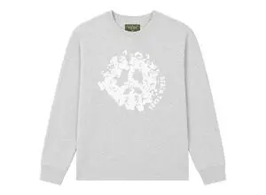 DENIM TEARS Peace Wreath Crewneck Sweatshirt - Grey/white