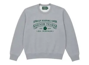 DENIM TEARS Adg Crewneck Sweatshirt - Grey/green