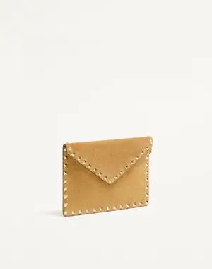 Valentino Garavani Rockstud Suede Clutch Bag