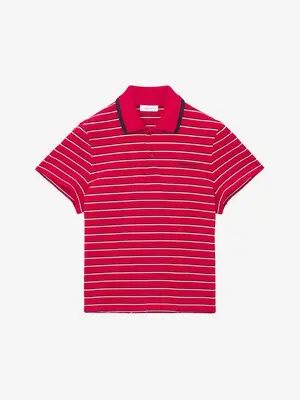 Alexander McQueen Striped Polo Shirt - Red