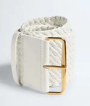 Bottega Veneta Sumo Belt - Alabaster
