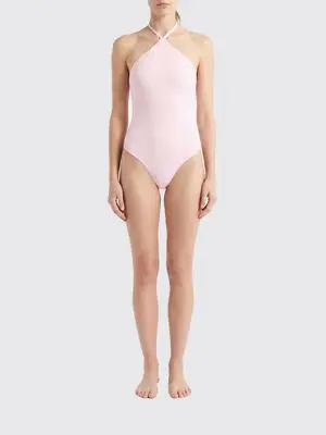 Jacquemus Stretch One-piece Swimsuit With Halter Neckline - Pink