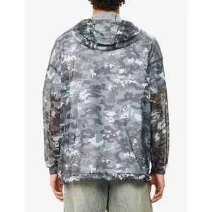 A BATHING APE Multi-pixel Camo-print Mesh Hoodie