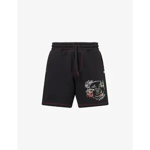 True Religion Buddha Logo Cotton Blend Shorts