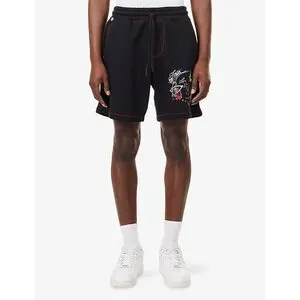 True Religion Buddha Logo Cotton Blend Shorts