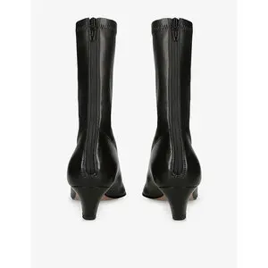 Khaite Arizona Leather Ankle Boots - Black