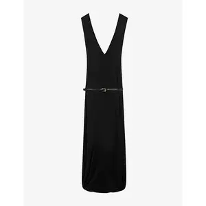 Loewe Draped Open-back Jersey Maxi Dress