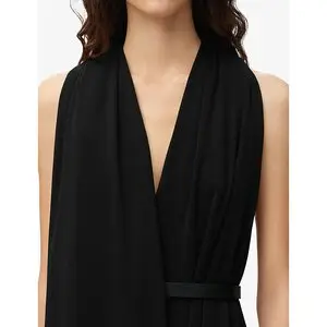 Loewe Draped Open-back Jersey Maxi Dress