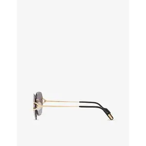 Cartier Square-frame Metal Sunglasses