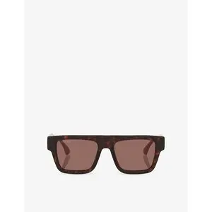 Gucci Rectangle Acetate Sunglasses - Brown