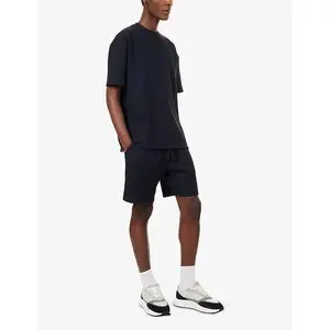 ARNE Relaxed-fit Waffle Woven T-shirt - Navy