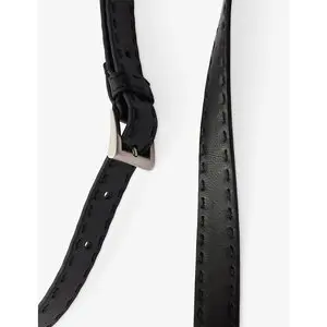 Prada Antiqued Leather Belt - Black