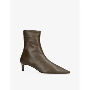 Dear Frances Leather Ankle Boots With Stiletto Heel