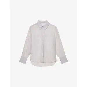 REISS Ally Striped Woven Shirt