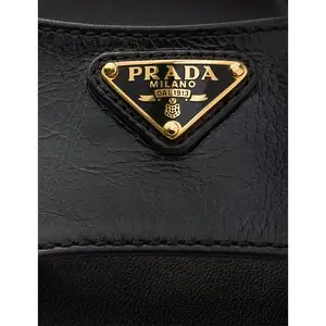 Prada Leather Heeled Sandals With Triangle Logo