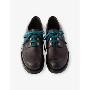 Prada Antiqued Leather Lace-up Shoes