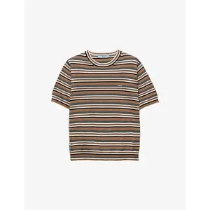 Prada Short-sleeve Striped Cotton-jersey T-shirt