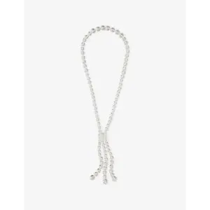 MOSQUITO Rock-crystal Beaded Necklace - Transparent  Silver