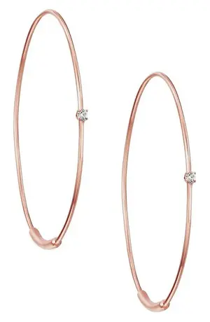 Lana Jewelry Small Magic Diamond Hoop Earrings