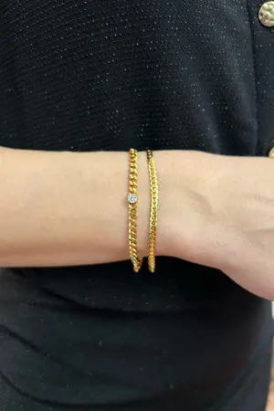 MEIDEYA Uma Chain Bracelet In 18k Plated Stainless Steel